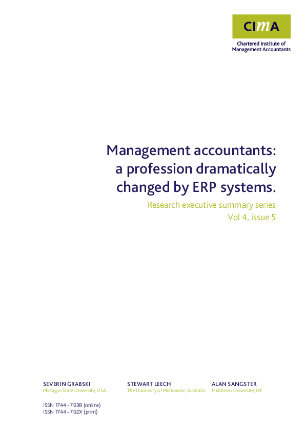 (PDF) Management accountants: a profession dramatically changed by ERP ...