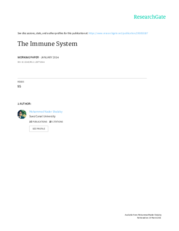 (PDF) The Immune System