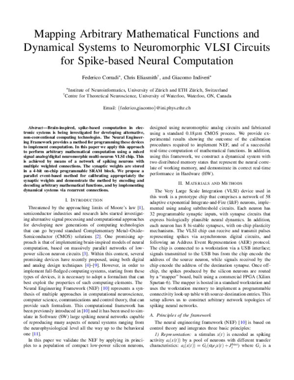 Pdf Neural Engineering Computation Representation And Dynamics In Neurobiological Systems