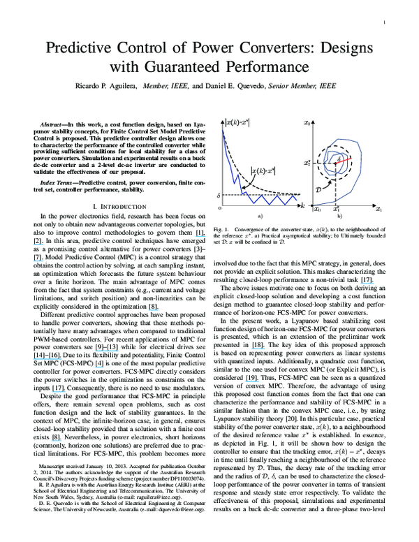 (PDF) Predictive Control of Power Converters: Designs With Guaranteed ...
