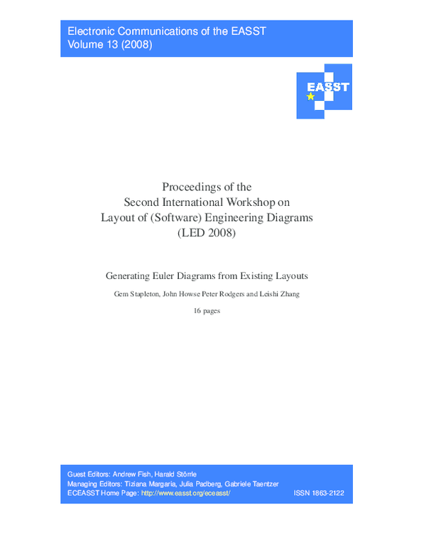 (PDF) Generating Euler Diagrams from Existing Layouts