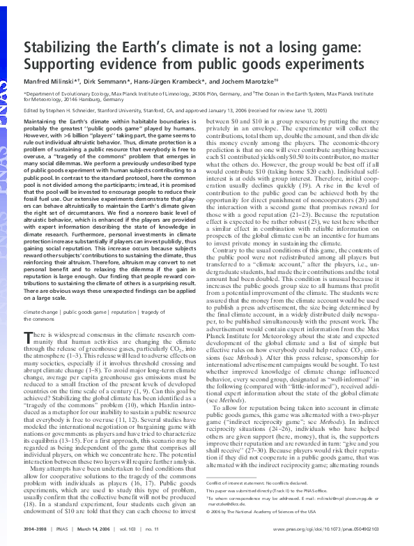 (PDF) Stabilizing the Earth's climate is not a losing game: Supporting ...