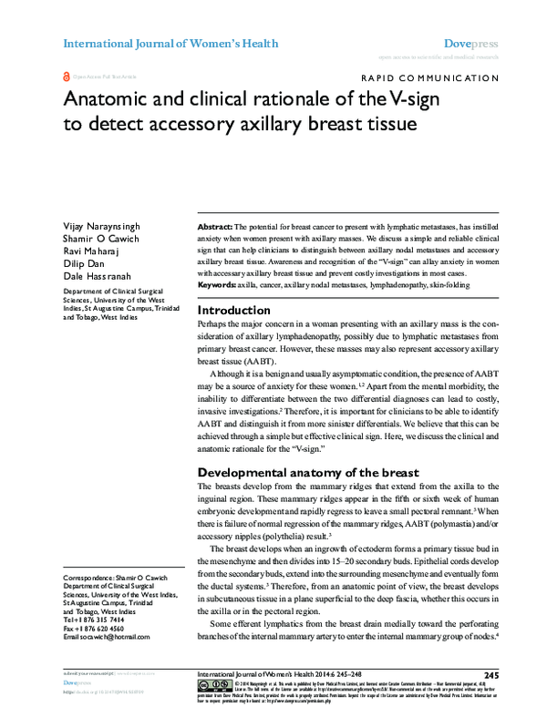 (PDF) Anatomic and clinical rationale of the V-sign to detect accessory ...