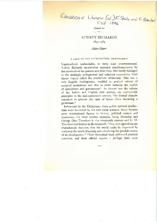 (PDF) Audrey Richards