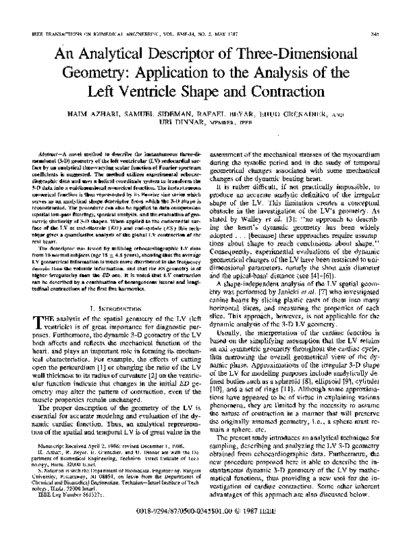 (PDF) An Analytical Descrptor of Three-Dimensional Geometry ...