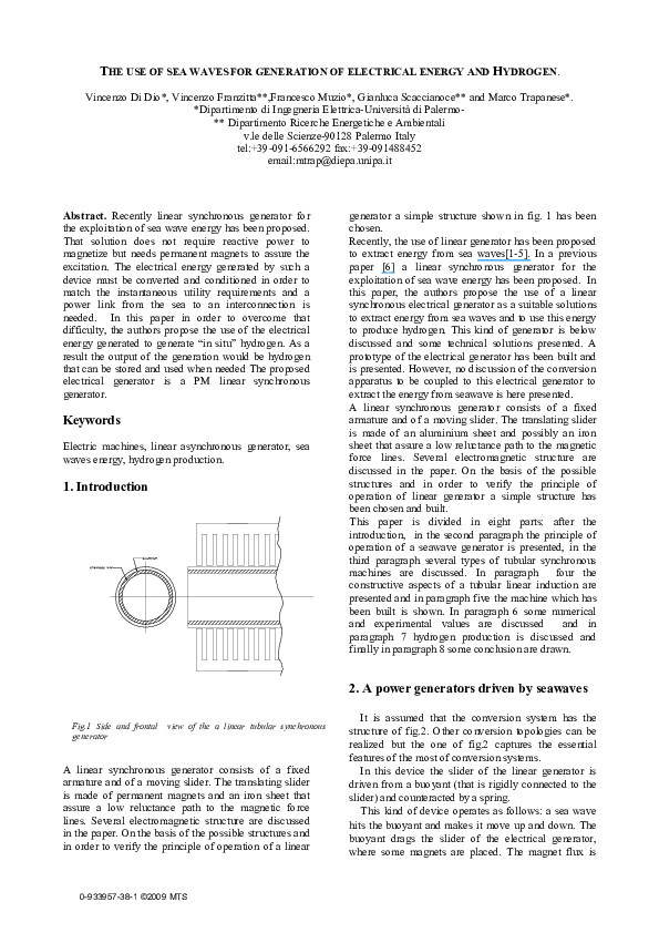 (PDF) The use of sea waves for generation of electrical energy: a ...