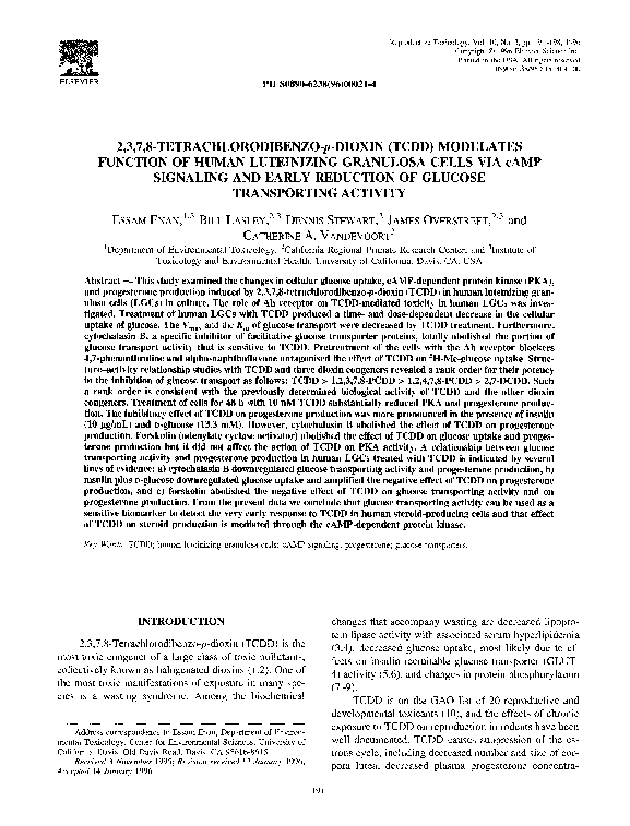 Pdf 2 3 7 8 Tetrachlorodibenzo P Dioxin Tcdd Modulates Function Of