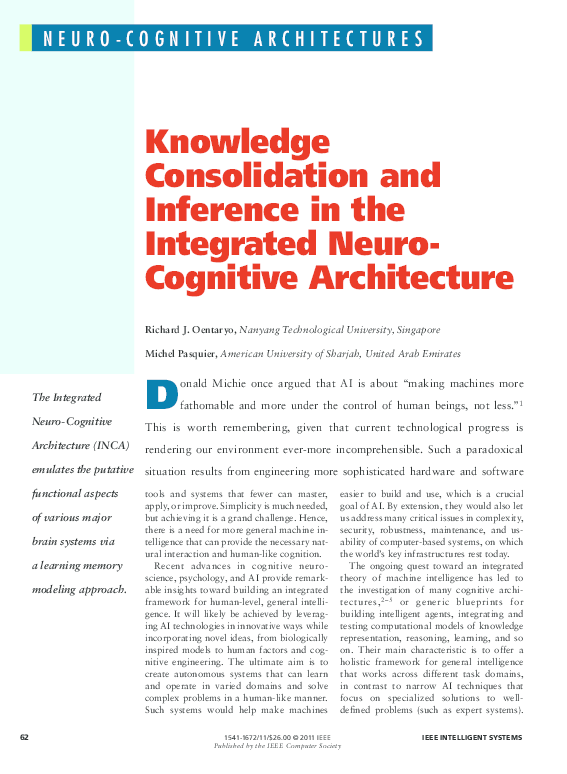 (PDF) Knowledge Consolidation and Inference in the Integrated Neuro ...
