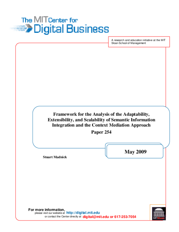 (PDF) Framework for the Analysis of the Adaptability, Extensibility, and Scalability of Semantic ...
