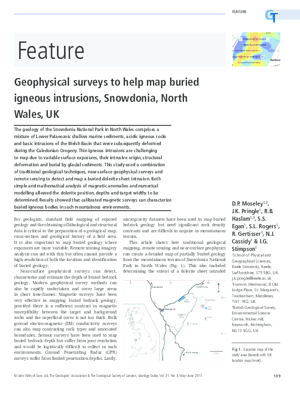 (PDF) Geophysical surveys to help map buried igneous intrusions ...