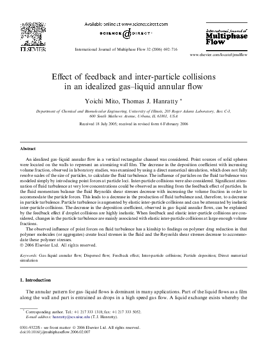 (PDF) Effect of feedback and inter-particle collisions in an idealized ...
