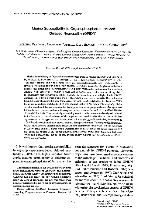 (PDF) Murine susceptibility to organophosphorus-induced delayed ...