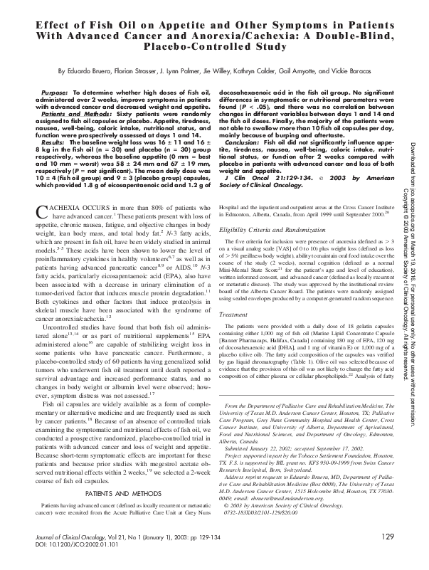 (PDF) Effect of Fish Oil on Appetite and Other Symptoms in Patients ...