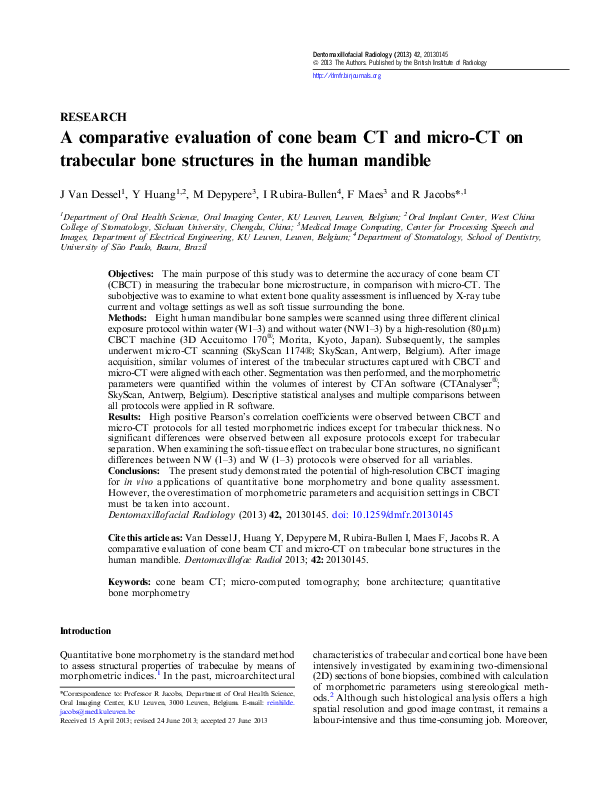 Pdf A Comparative Evaluation Of Cone Beam Computed Tomography Cbct And Multi Slice Ct Msct