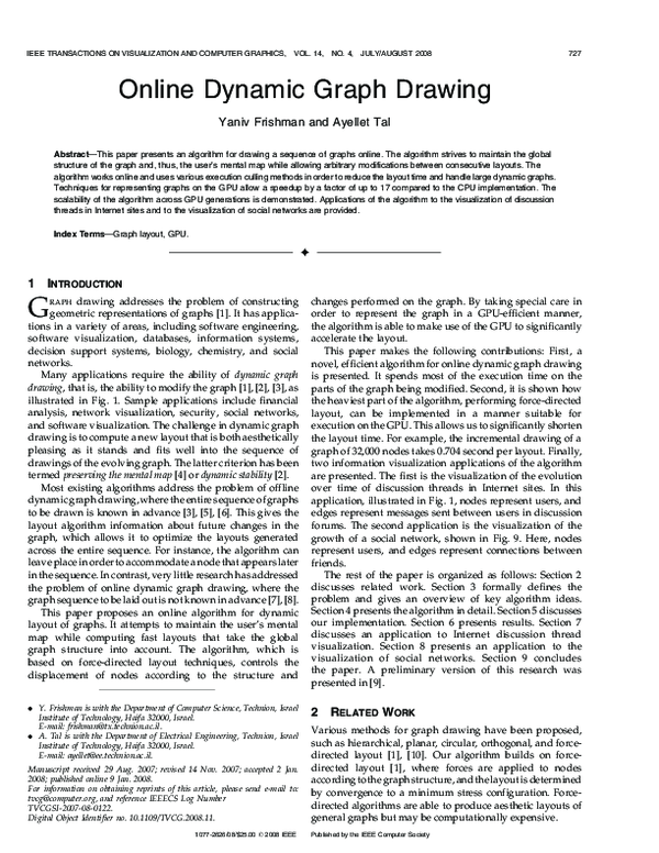 (PDF) Online Dynamic Graph Drawing