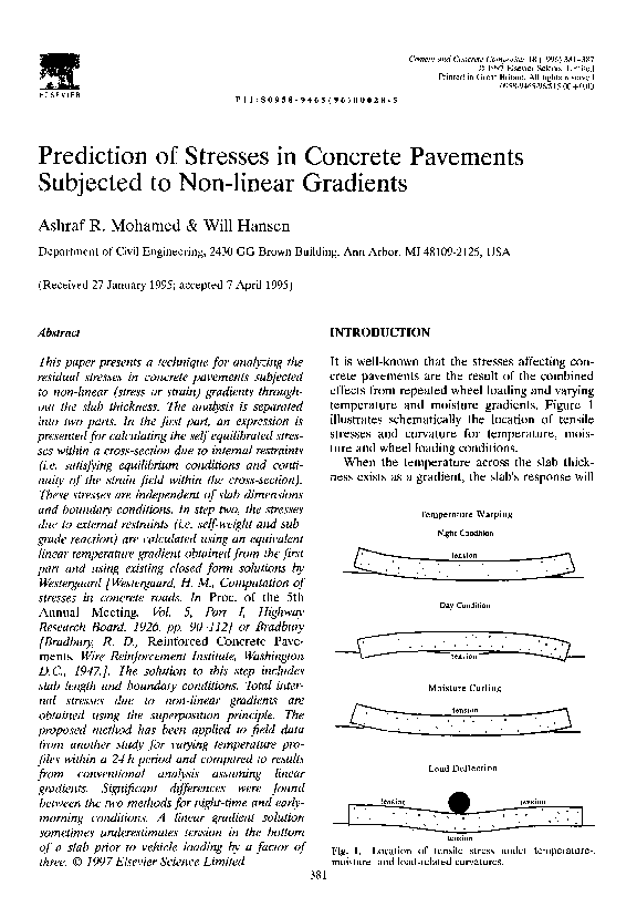 (PDF) Prediction of stresses in concrete pavements subjected to non ...