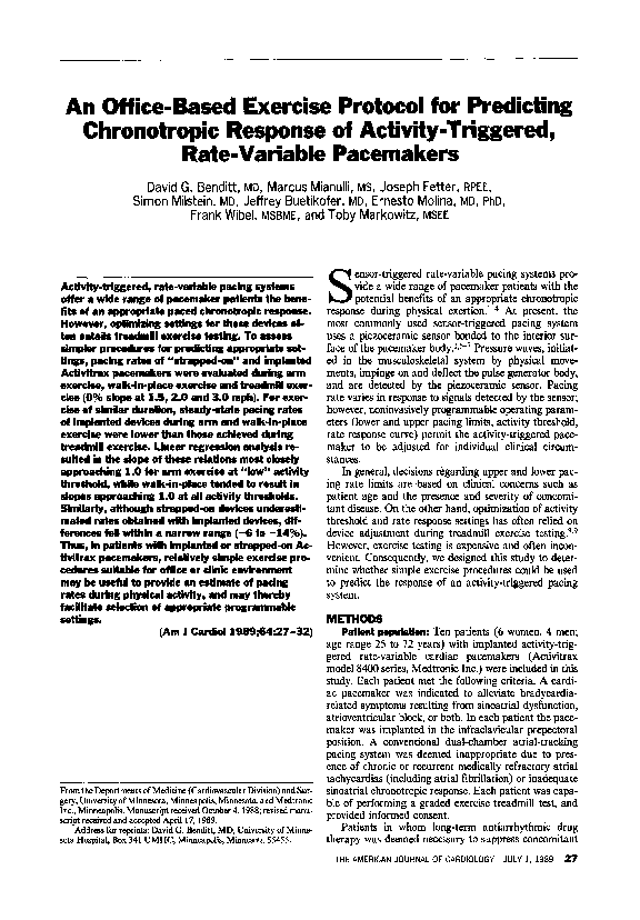 (PDF) An office-based exercise protocol for predicting chronotropic ...