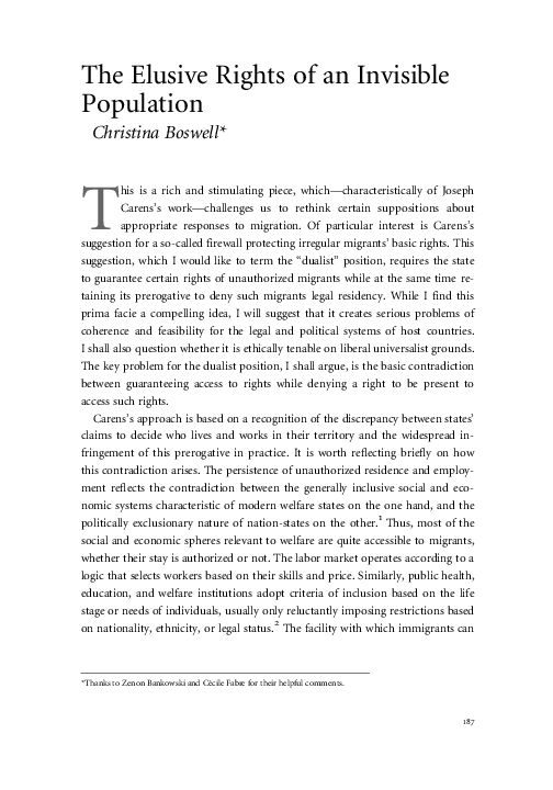 (PDF) The Elusive Rights of an Invisible Population