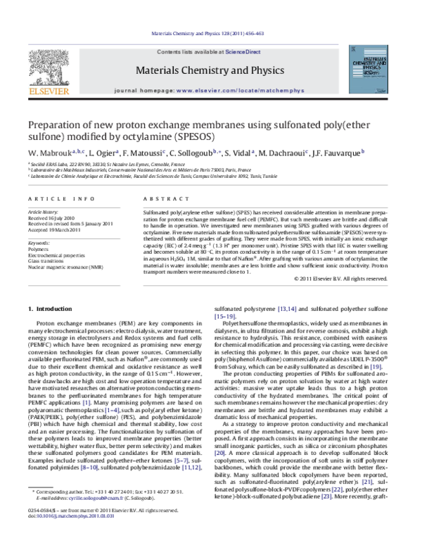(PDF) Sulfonated polyphosphazene ion-exchange membranes | Ryszard ...