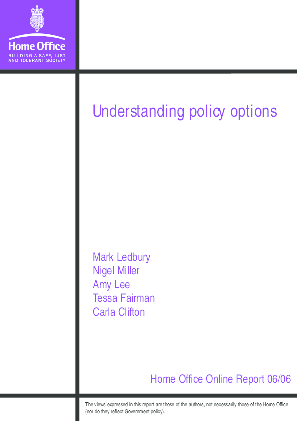 (PDF) Understanding Policy Options