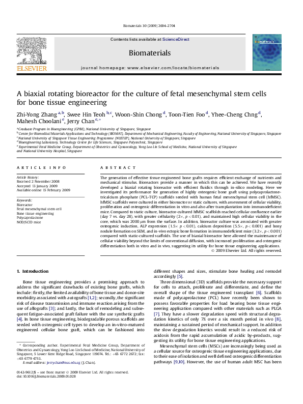 (PDF) A biaxial rotating bioreactor for the culture of fetal ...