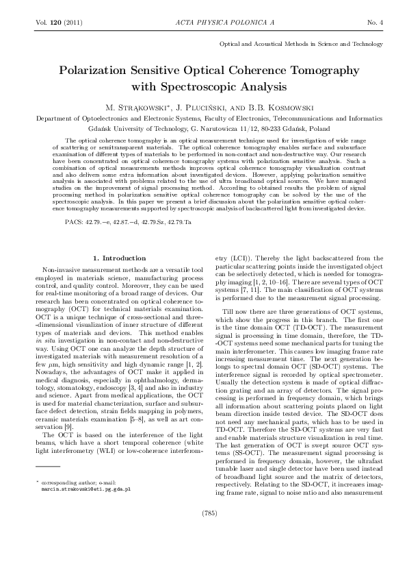 (PDF) Polarization sensitive optical coherence tomography of the rabbit eye