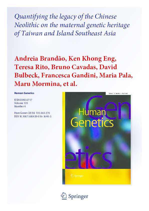 (PDF) Human Genetics Quantifying the legacy of the Chinese Neolithic on ...