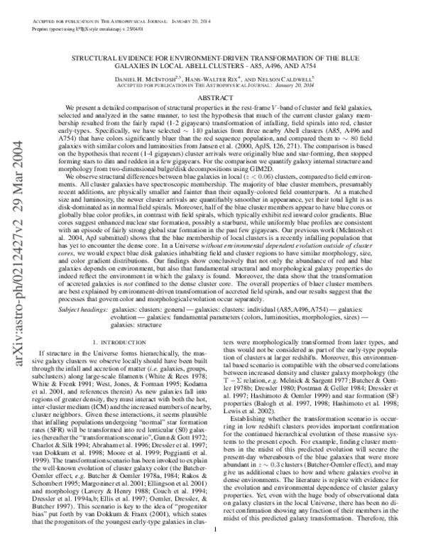 (PDF) Structural Evidence for Environment‐driven Transformation of the ...