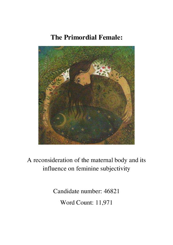 (PDF) The Primordial Female: A reconsideration of the maternal body and ...