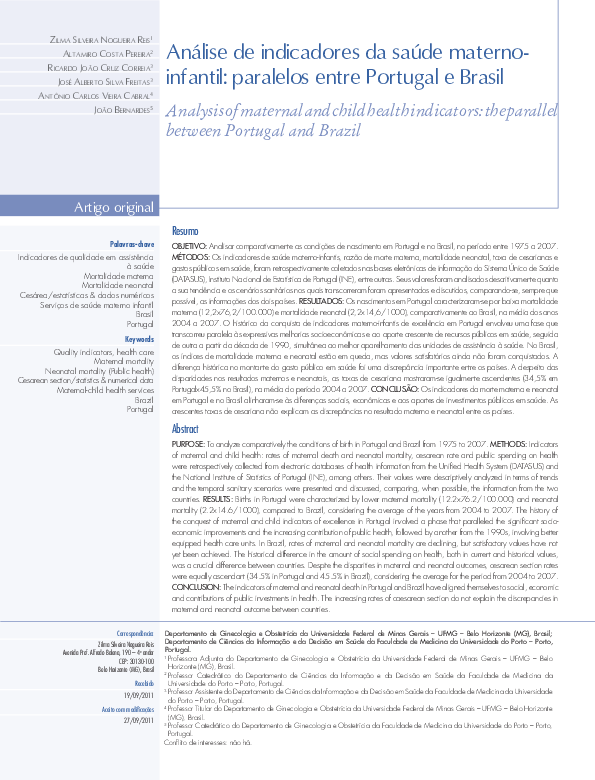 (PDF) [Analysis of maternal and child health indicators: the parallel ...