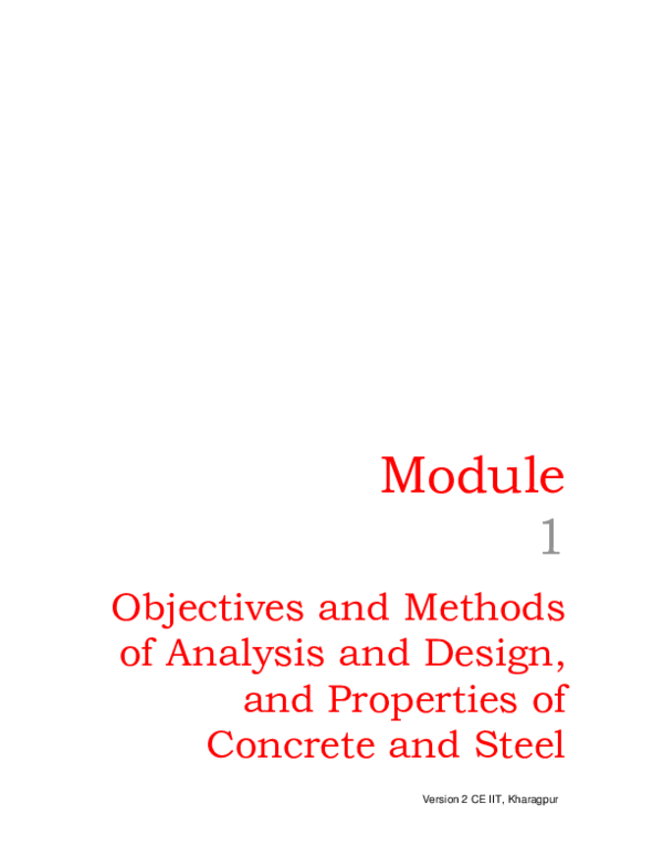 (PDF) Module 1 Objectives and Methods of Analysis and Design, and ...