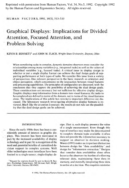 (PDF) Graphical displays: implications for divided attention, focused ...