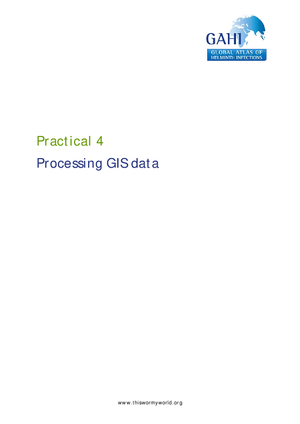Pdf Practical 4 Processing Gis Data Basic Gis Training For