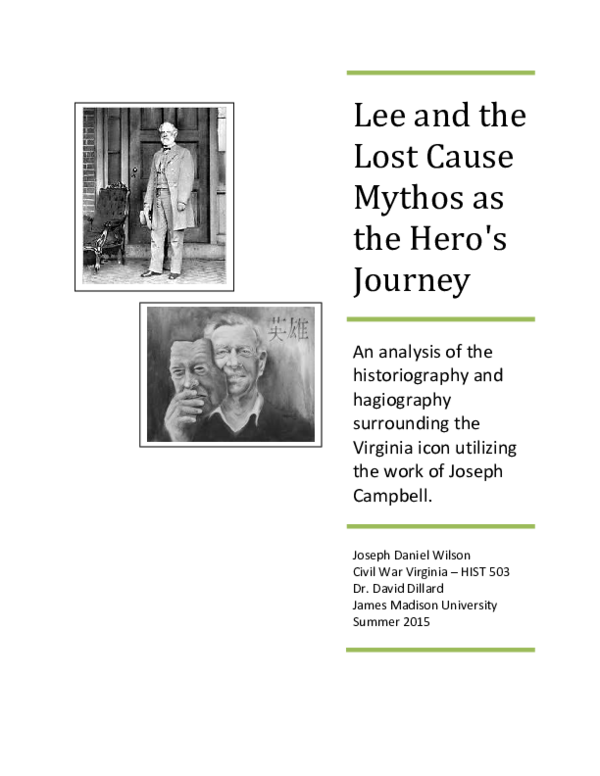 (PDF) Lee and the Lost Cause Mythos as the Hero's Journey