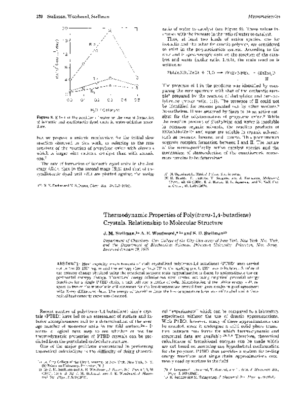 Thermodynamic properties of poly(trans-1,4-butadiene) crystals ...