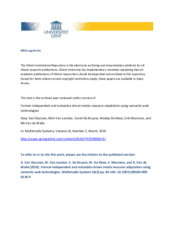 (PDF) Format-independent and metadata-driven media resource adaptation ...