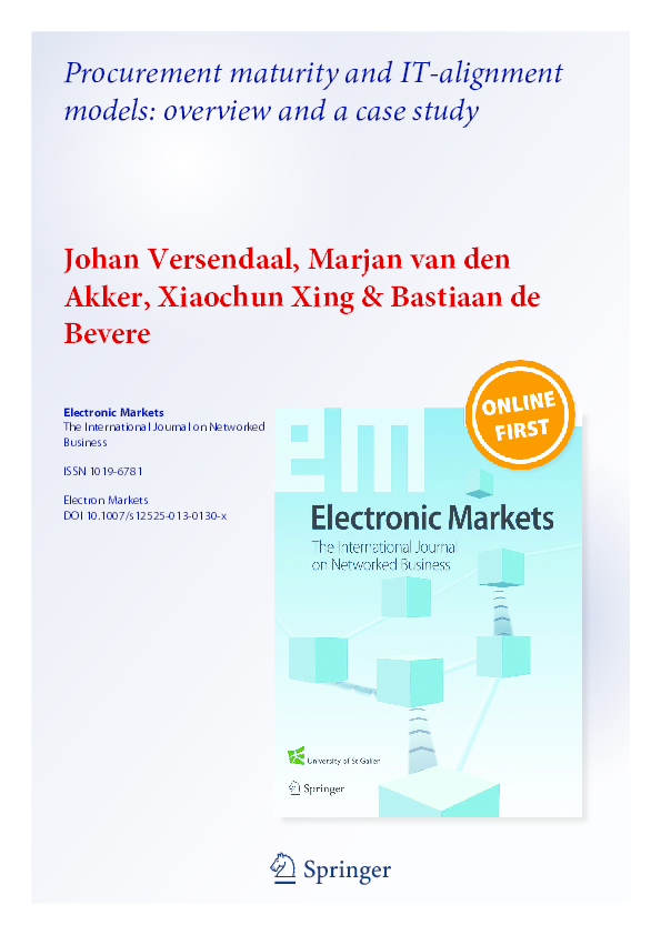 (PDF) Procurement maturity and IT-alignment models: overview and a case ...