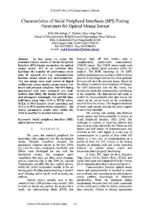 (PDF) Characteristics of Serial Peripheral Interfaces (SPI) timing ...