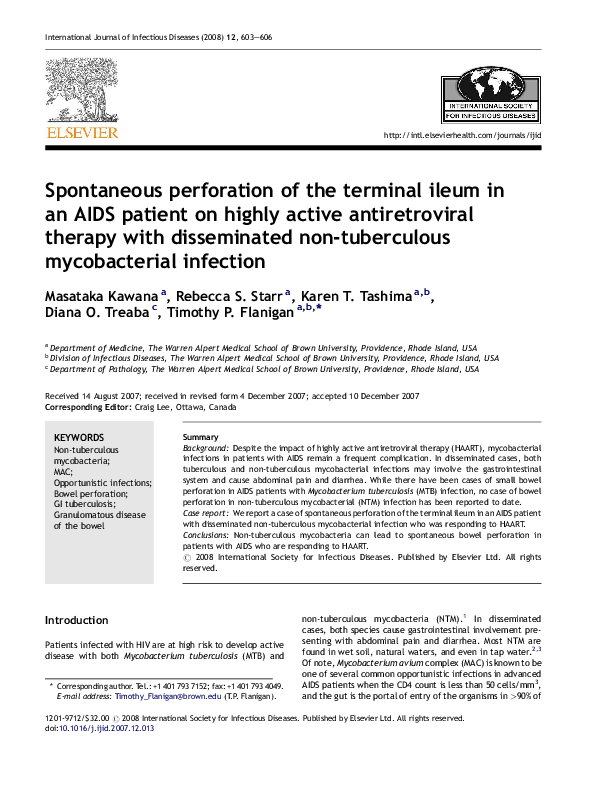 (PDF) Spontaneous perforation of the terminal ileum in an AIDS patient ...
