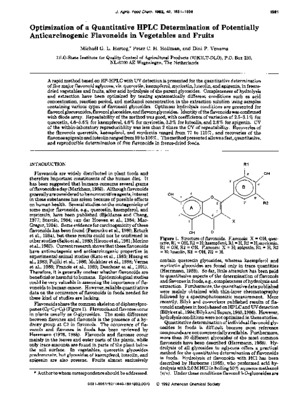 (PDF) Optimization of a quantitative HPLC determination of potentially anticarcinogenic ...