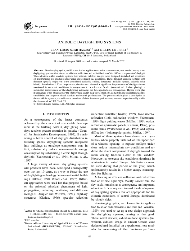 (PDF) Anidolic daylighting systems
