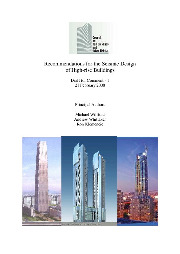 (PDF) Recommendations for the Seismic Design of High-rise Buildings