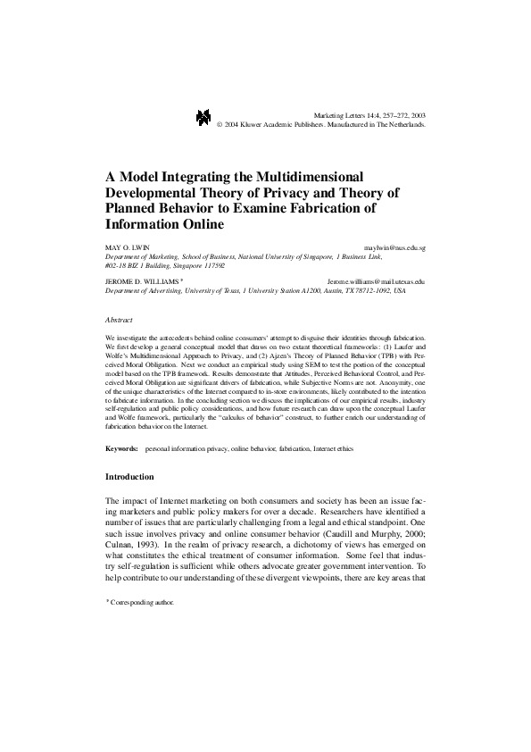 (PDF) A Model Integrating the Multidimensional Developmental Theory of ...