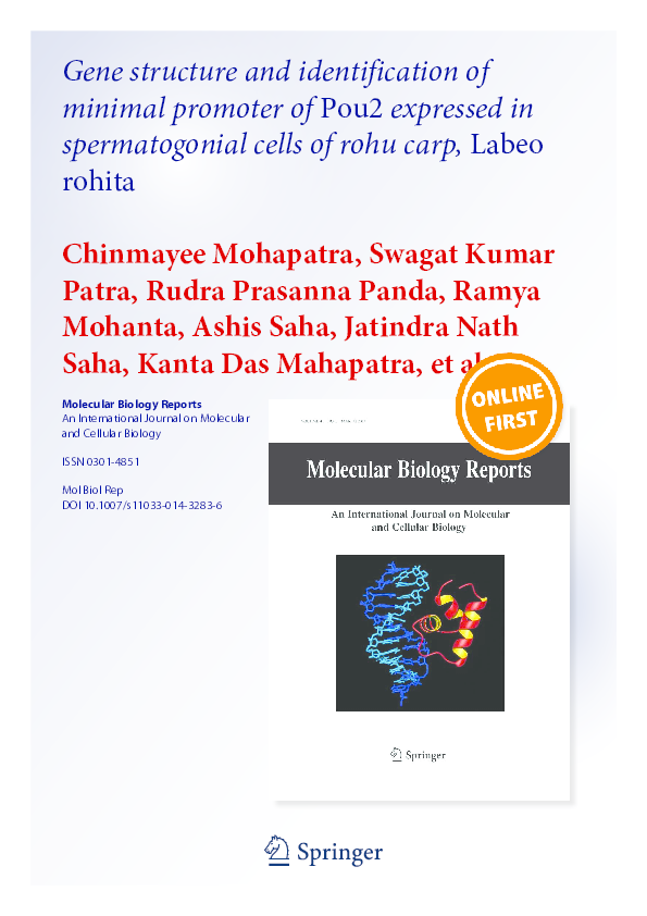 (PDF) Gene structure and identification of minimal promoter of Pou2 ...