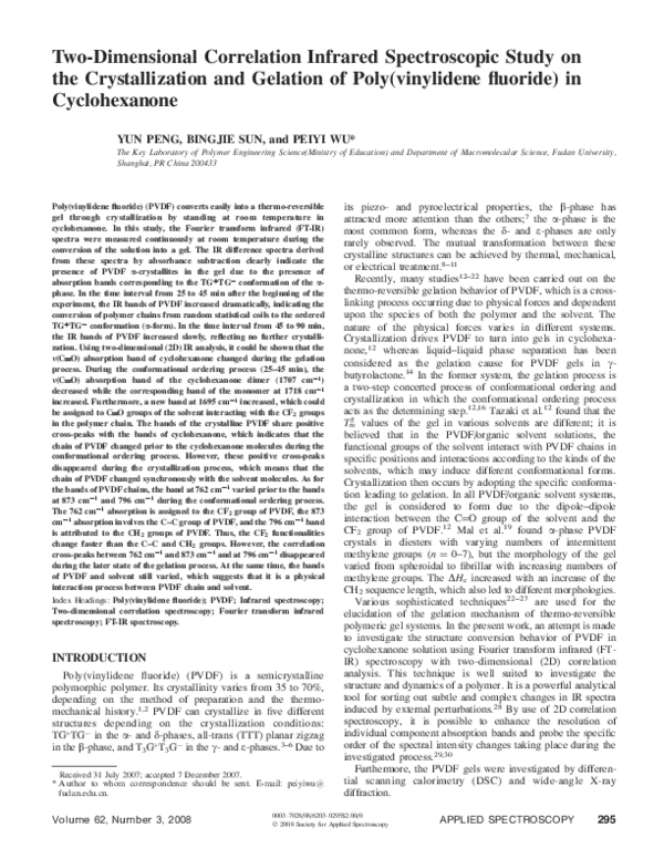 (PDF) Two-dimensional correlation infrared spectroscopy applied to analyzing and identifying the ...