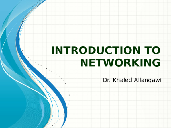 (PPT) Introduction to networking