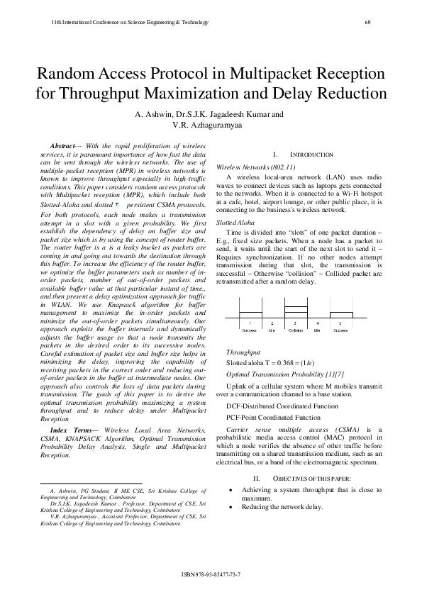 Pdf Optimizing Throughput And Delay In Mpr Protocols