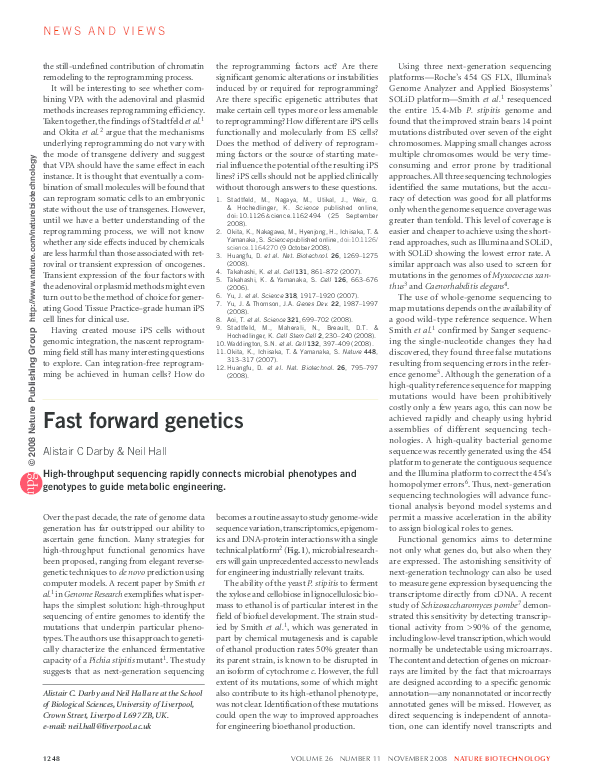 (PDF) Fast forward genetics