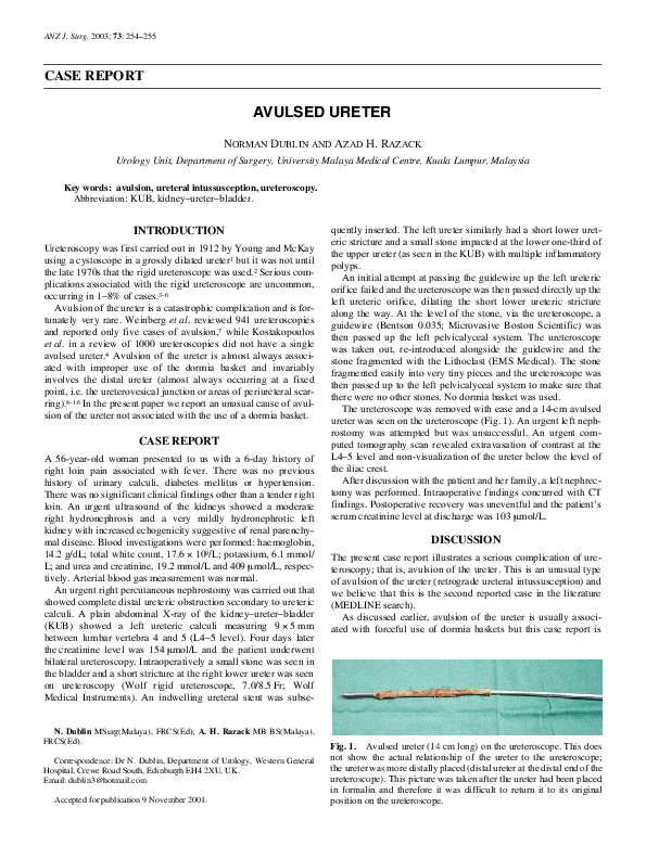 (PDF) Avulsed ureter