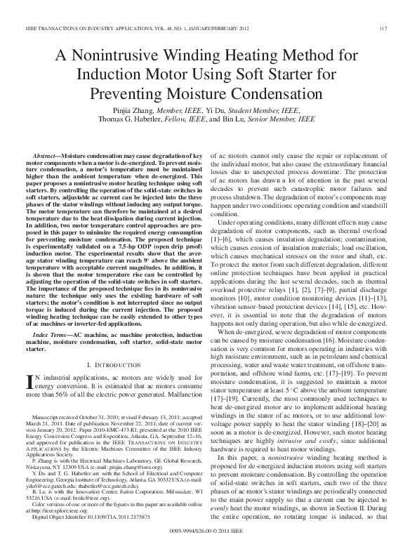 (PDF) A non-intrusive winding heating method for induction motor using soft-starter for ...